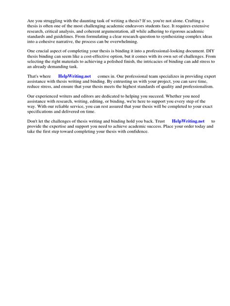Diy Thesis Binding Pdf