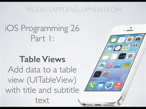 IOS Programming Table Views Populating Table View With Data YouTube