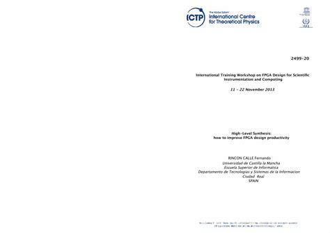 pdf high level synthesis how to improve fpga design …indico ictp it