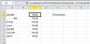 Excel Function To Test Whether String Contains ANY Of THESE CHARACTERS Stack Overflow