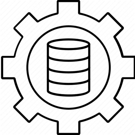 cogwheel data management datacenter setting development icon