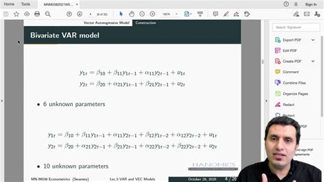Econometrics Var Model Construction Youtube