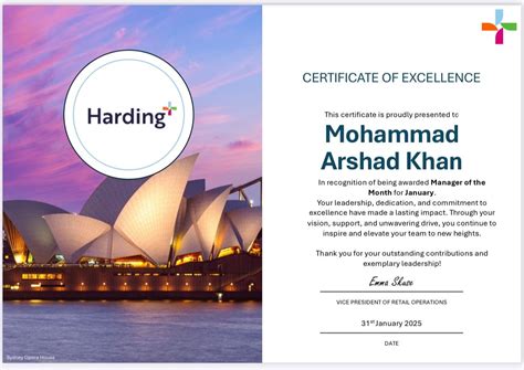 Im Thrilled To Be Recognized As Manager Of The Month For January And Im Deeply Grateful To My