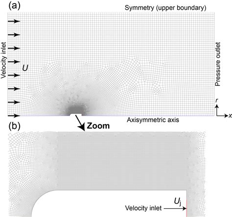 Grid And Boundary Conditions For The Axisymmetric Cfd Model A The Download Scientific