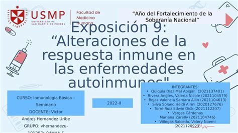 Exposición 9 Alteraciones De La Respuesta Inmune En Las Enfermedades