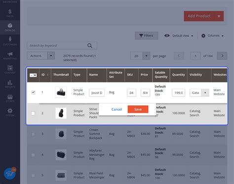 Magento 2 Product Grid Editor Inline Product Editing Webkul