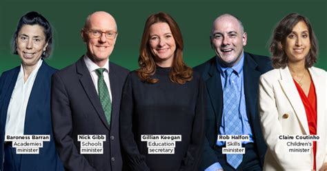 Meet The Ministers Dfe Confirms Briefs Of New Team