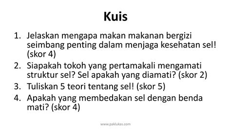 Komponen Sel Biologi Kelas Xi Ipa Sel Ppt