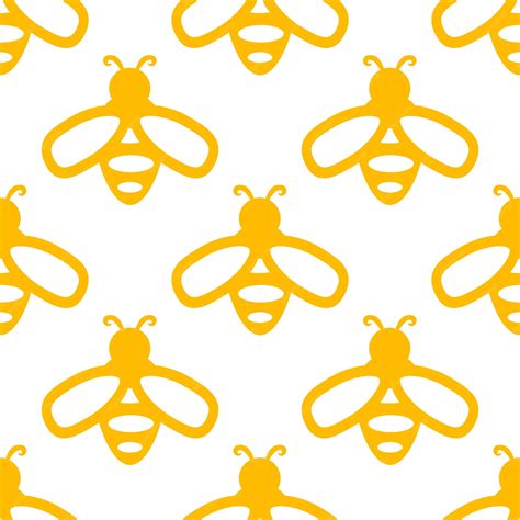 Premium Vector Bee Flat Pattern