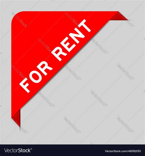 Red Color Of Corner Label Banner With Word Vector Image