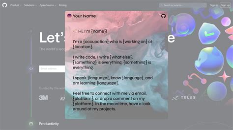 Github Profile Template Figma