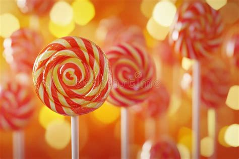 Colorful Swirled Lollipops Set Against A Bright Cheerful Background