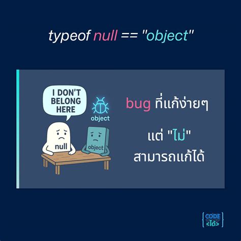 Code 🐞 เคยสงสัยมั้ยว่าทำไมใน Javascript นั้น Typeof Null Object