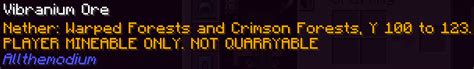 Atm 9 V0221 Vibranium Ore Wrong Biomes In Description · Issue 862 · Allthemodsatm 9