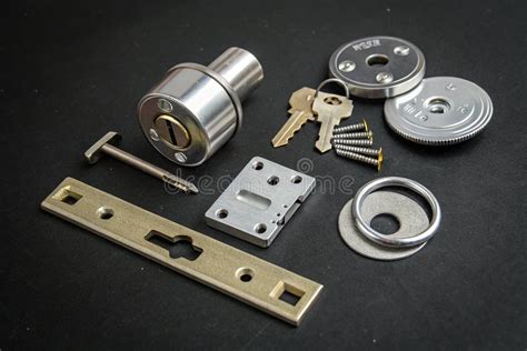Small Parts Of Deadbolt Lock Stock Illustration Illustration Of Securityhardware Secure