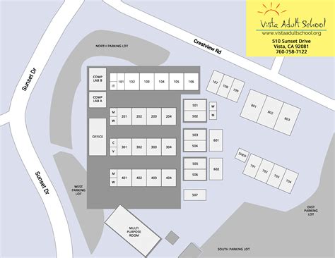 Campus Map Vista Adult School
