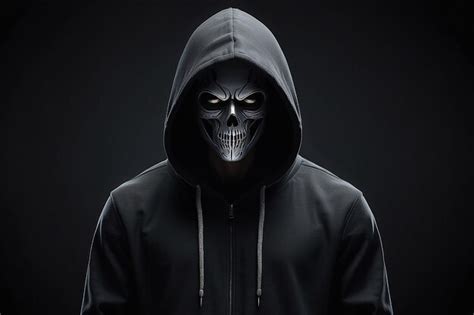 Premium Photo Hacker In Hoodie Dark Theme