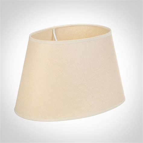 Oval Shades Jim Lawrence 40cm Sloped Oval Shade In Parchment With Cream 40cm Oval Shade
