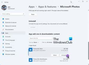 Uninstall App Addons Of Microsoft Store Apps In Windows