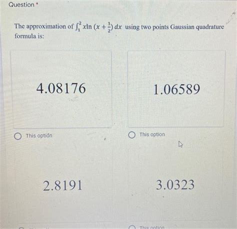 solved question the approximation of s xln x 1 dx