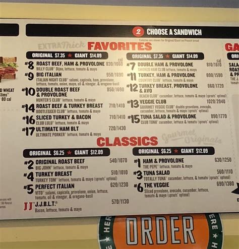 Jimmy Johns Printable Menu Bros Printables