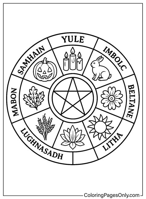 Free Wiccan Coloring Pages For Adults