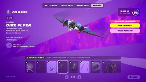 Fortnite Og Pass Season 6 All Skins Gliders And Other Rewards Gamespot