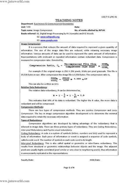 digital image processing unit 8 pdf data compression digital image