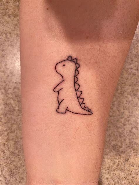 Well Call Him Felix Fine Line Tattoos Simple Dinosaur Mehndi Dino