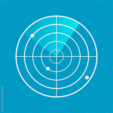 Radar Screen Image Clipart Image Isolated On White Background Stock
