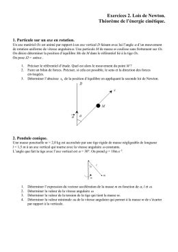 EXERCICES SUR LES FORCES ET LEURS EFFETS Chap
