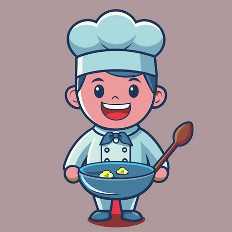 A Cute Chef Vector Illustration Premium Ai Generated Vector