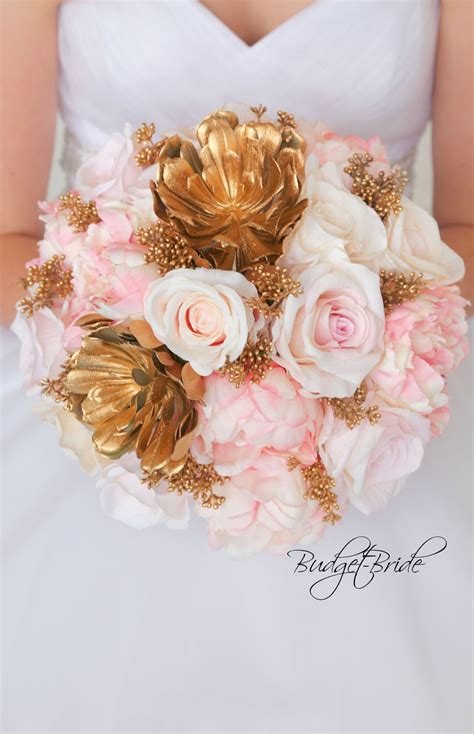 Rose Gold Flowers Bouquet At Johnny Duffy Blog