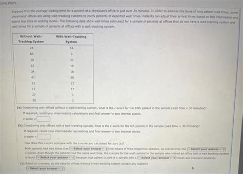 Solved Suppose That The Average Waiting Time For A Patient