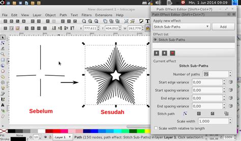 Fitur Stitch Sub Paths Pada Inkscape Istana Media