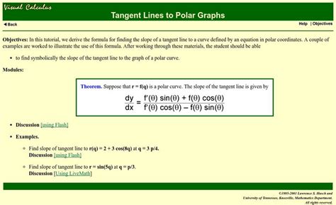 Math Archives Visual Calculus Tangent Lines To Polar Graphs Graphic For 9th 10th Grade