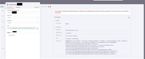 N8n Error With X Integration The Request Is Missing A Required