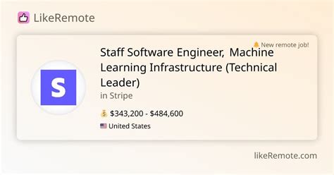 📩 Staff Software Engineer Machine Learning Infrastructure Technical Leader At 🏢 Stripe