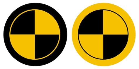 premium vector crash test dummy car safety symbol icon