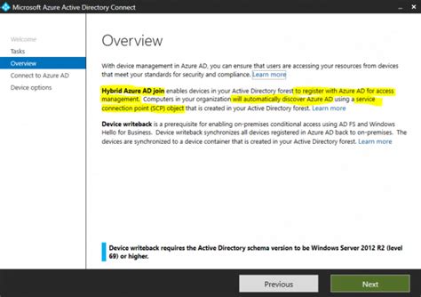 configure hybrid azure ad join for managed domains