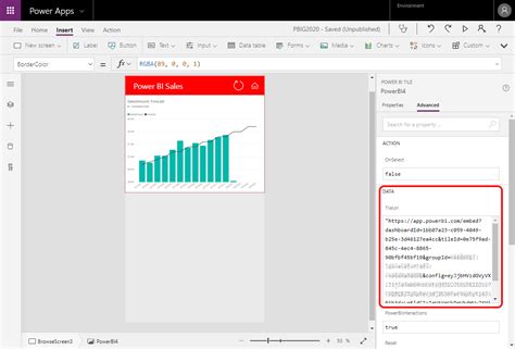 Microsoft Bi Tools Embed A Power Bi Tile In Power Apps With Filters