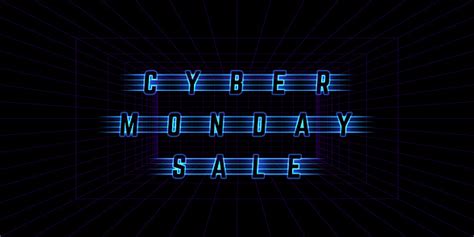 네온 라이트 프레임이 있는 사이버 먼데이 디자인 빛나는 격자가 있는 어두운 배경에 네온 텍스트 벡터 광고 일러스트 레이 션 3차원 형태에 대한 스톡 벡터 아트 및 기타