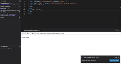 Live Server Not Opening In Chrome Browser Htmlcss Code With Mosh