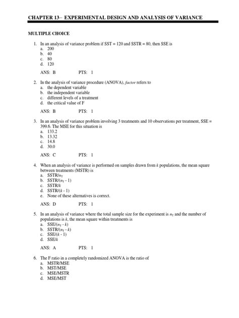 chapter 13 experimental design and analysis of variance pdf pdf