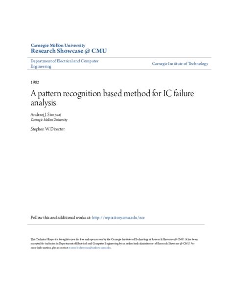 Pdf A Pattern Recognition Based Method For Ic Failure Analysis