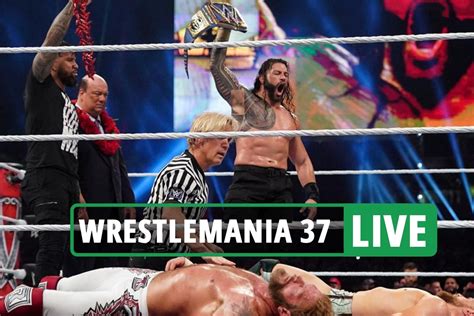Wwe Wrestlemania 37 Results Roman Reigns Stars Logan Paul Receives