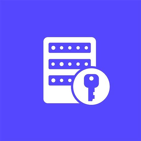 Premium Vector Server And A Key Vector Icon