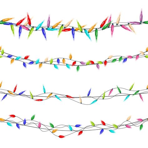 Christmas Lights Background Vector Strings Of Christmas Lights Design