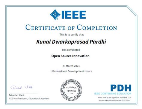 Kunal Pardhi On Linkedin Pdh Ieeeeducationalactivities Continuingeducation