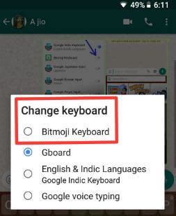 How To Add Bitmoji To WhatsApp Android Phone Use Bitmoji
